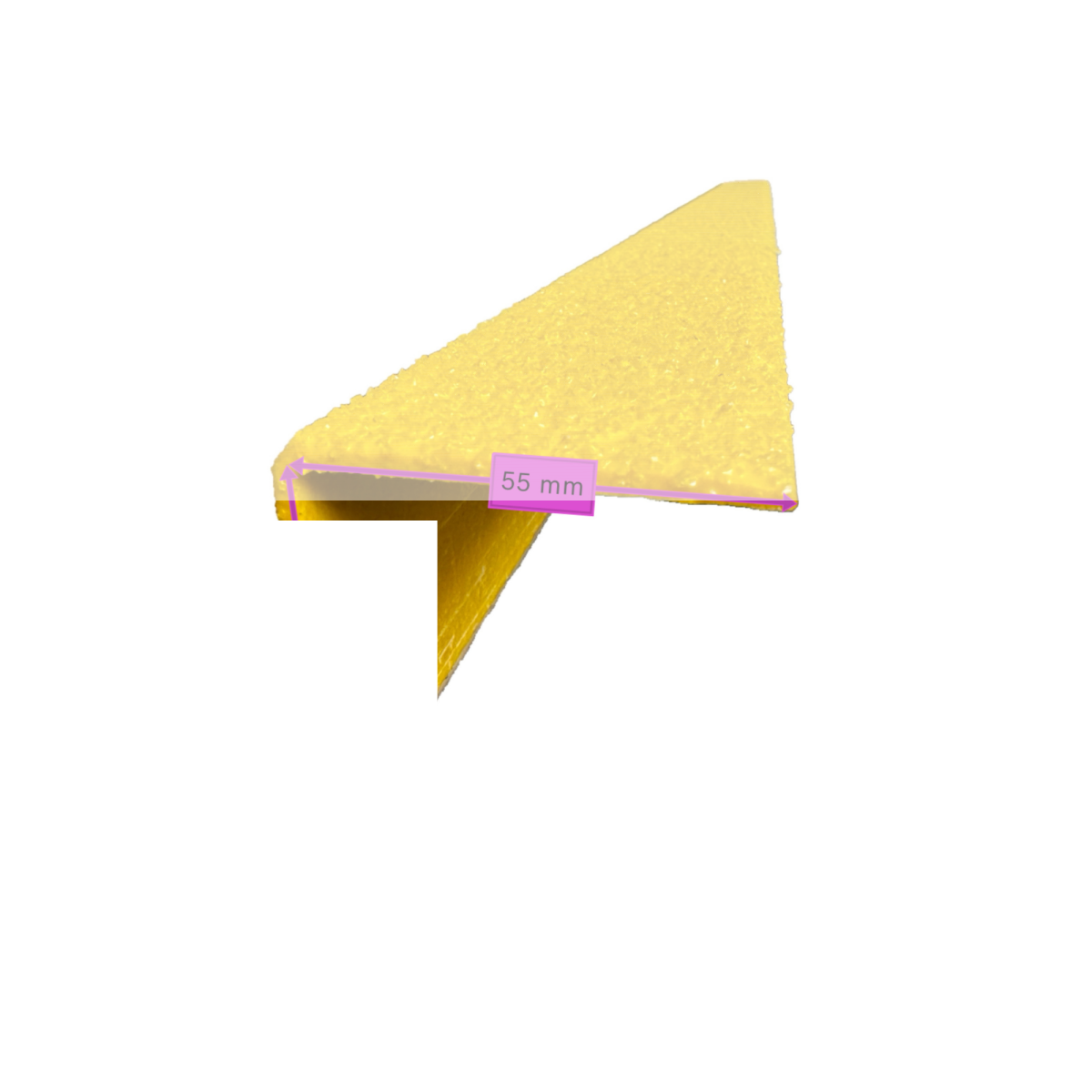 K60-SafeStep Gitterroststufe – Rutschhemmend mit GFK-Antrittskante, 63,67