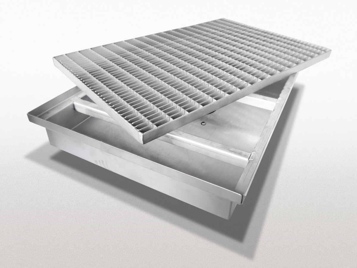 K60 entrance mat with tray / stainless steel / 400 x 600 mm, 775,95